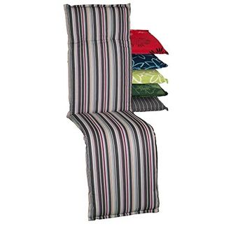 Beo Sitzkissen Gartenstuhlauflage Relaxstuhl Serie Barcelona M707 grau/Bordeaux Waldbeere