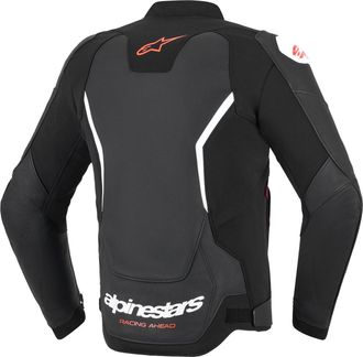 Alpinestars Motorradjacke GP Force V2 Motorrad Lederjacke Airbag vorbereitet,Ellenbogenprotektoren enthalten,perforiert,Sch