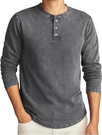 Generic Polo r&eacute;tro vintage &agrave; coupe classique pour homme, v&ecirc;tement de travail d&eacute;contract&eacute;, chemise l&eacute;g&egrave;re et respirante, tunique de vacances, gris, 5XL