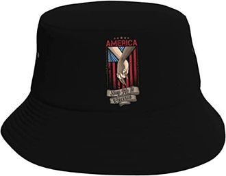 Generic Casual Seau Chapeau LAmérique Dit Non au racisme Chapeaux de Soleil de Plage Anti-UV Bobs Homme pour Camping Plage activités