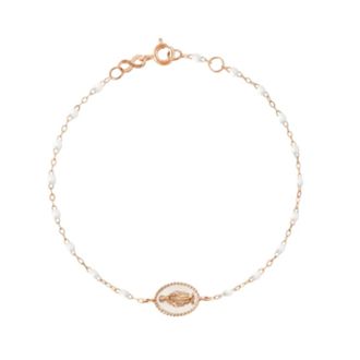 Gigi Clozeau Madone Emaille Ros&eacute;gold Armband - - Accessories - Damen - Wei&szlig; - ONE SIZE