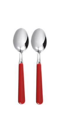 Excelsa Trendy cm-Rouge-Lot de 2 cuill&egrave;res &agrave; caf&eacute;