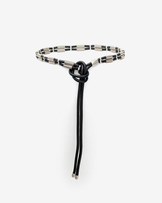 Isabel Marant Ceinture Swen - Femme - Noir Et Argent&eacute; - Taille M - Isabel Marant