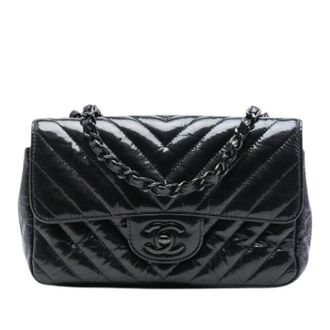 Chanel Pre-owned Quilted Patent Crossbody - - Pre-owned - Damen - Schwarzk - ONE SIZE