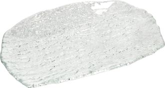 Van Well St Tropez Servierplatte aus Glas I rechteckig I (LxB) 25,5x17cm I mit Struktur und Relief I Buffet-Platte für Sushi, Kuchen & Cupcake, Fisch & Fleisch