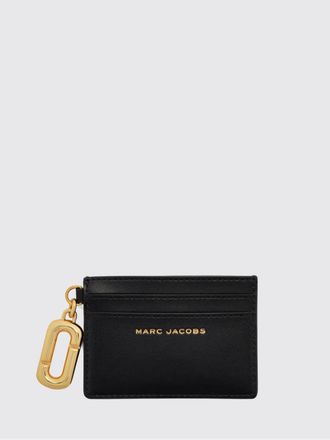 Marc Jacobs Porte-cartes plat en cuir avec logo Double J