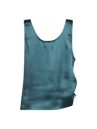 Giuseppe Di Morabito Womens Top Satin Draped Oil Green Acetate Tops