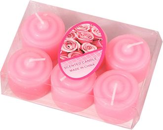 Generic Votivkerzen mit Blumenduft, 6 St&uuml;ck, Dekoration f&uuml;r Valentinstag Feiertage/Geburtstage, f&uuml;r das, Votivkerzen mit 3,6 cm Durchmesser, Wachskerzen f&uuml;r W