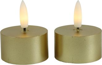 Countryfield Teelicht Rustikal LED Lyon Gold 2tlg
