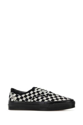 Vans Mens Embroidered Canvas Lx Authentic Sneakers Punkcheckblackmarshmallow
