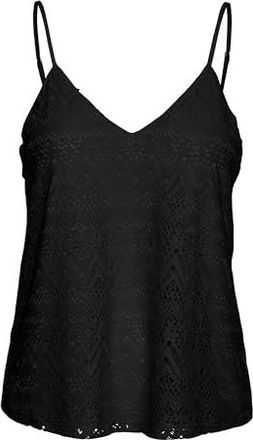 Vero Moda Vmmaya JRS SPE Débardeur à col en V pour femme, Noir, M