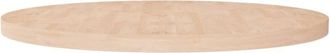 vidaXL Dessus de table rond &Oslash;90x4 cm Bois de ch&ecirc;ne massif non trait&eacute; Vidaxl