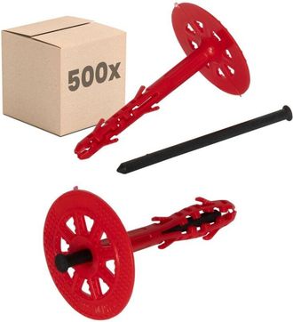Protektor Protektor - D&auml;mmstoffd&uuml;bel Standard - 500 St&uuml;ck &Oslash;10x100mm mit Kunststoffnagel f&uuml;r wdvs