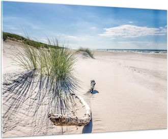 Arttor Bilder auf Glas 100x70cm Glasbild Mrzezyno Strand Meer Groß Wanddeko Bild im Glas Schlafzimmer Küche Deko Wandbilder Dekoration Wohnzimmer Modern Wall