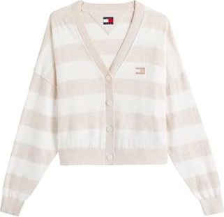 Tommy Hilfiger Cotton Striped Cardigan - Beige