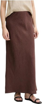 Sams&oslash;e & Sams&oslash;e Saagneta Jupe Longue - Femme - Jupes - Brun - Taille: 36 FR