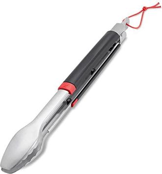 Weber Grillzange (40cm), aus Edelstahl, mit Komfortgriff und praktischem Verschlusssystem, sp&uuml;lmaschinenfest f&uuml;r einfache Reinigung, mit Schlaufe zum Aufh&auml;n