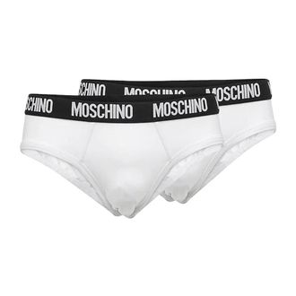Moschino Homme, Sous-vêtements, Blanc, Taille: L Sous-vêtements Hommes Blancs avec Bande Logo