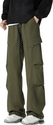 Generic Pantalon de randonn&eacute;e pour homme - Jambe large - Pantalon de travail cargo - Doublure en polaire - Pantalon de marche dext&eacute;rieur - Pantalon de marche 