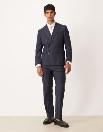 Selected Pantalon de costume - Bleu marine