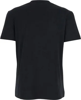 Dolce & Gabbana Logo-Embroidered Cotton with Beads T-Shirt - Black