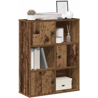 vidaXL Vidaxl - Biblioth&egrave;que vieux bois 60x24x76,5 cm - Bois ding&eacute;nierie durable - 2 &eacute;tag&egrave;res ajustables - R&eacute;sistante &agrave; lhumidit&eacute; et &agrave; la d&eacute;formation