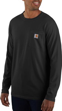 Carhartt Work in Progress Herren Force Relaxed Fit, mittelschweres, kurz&auml;rmliges Pocket T-Shirt, Schwarz, XL