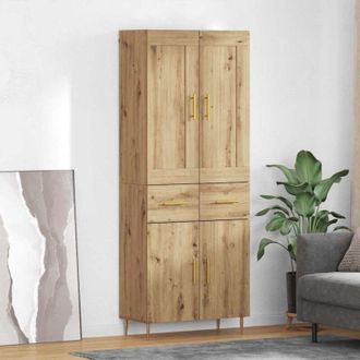 vidaXL vidaXL Haut Armoire avec tiroir Ch&ecirc;ne artisanal 69,5 x 34 x 180 cm