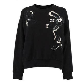 Ermanno Scervino Rundhals-Pullover - - Sweatshirts & Hoodies - Damen - Schwarzk - M