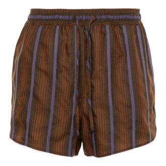 Wales Bonner Wales Bonner - Life Shorts - Femme - Shorts - Brun - Taille: 36 FR