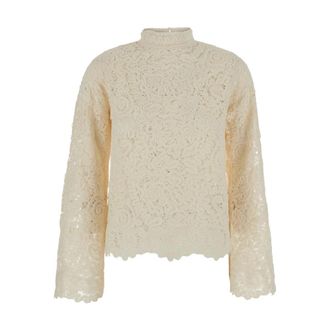 Semicouture Spitzen-Pulli - - Blouses & Shirts - Damen - Beige - S