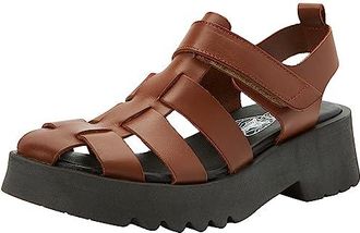 FLY London Femme Maie850fly Sandale cale, Cognac, 40 EU