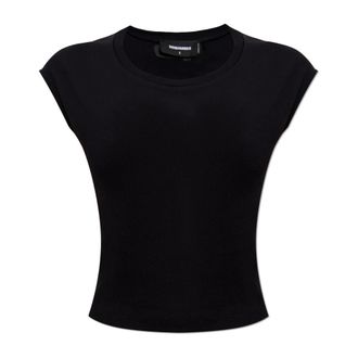Dsquared2 Femme, Tops, Noir, Taille: 36 FR Haut en coton