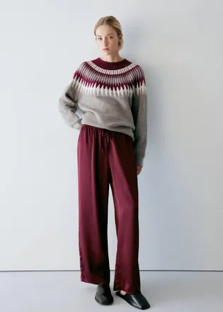 Mango PYJAMA SWEATER TALLINAX bordeaux - Femme - S - MANGO