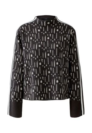 Oui Damen Pullover l&auml;ssig geschnitten Wording