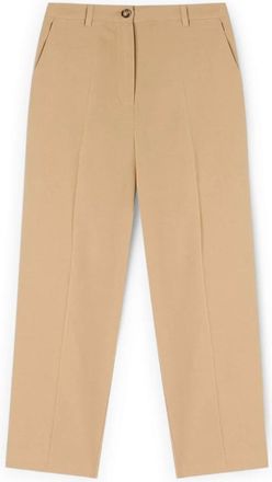 Motivi Femme, Pantalons, Beige, Taille: 42 FR Pantalon Coupe Droite en Lin et Lyocell M&eacute;lang&eacute;s