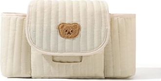 Generic Kexpery Sac &agrave; Main Zipp&eacute; Brod&eacute; Multifonctionnel Grande Capacit&eacute; Sac Main Quilt&eacute; Organisateur pour Poussette et Voyage