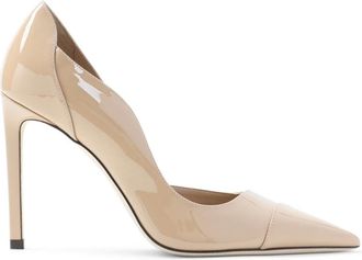 Jimmy Choo London Femme, Chaussures, Beige, Taille: 39 EU Brigitte 100 Patent Leather