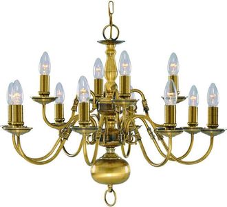 Searchlight Searchlight - flemish - 12LT Lustre chandelier 12 branches Laiton antique E14 max 12x60w Diam 62cm