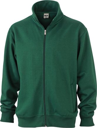 James & Nicholson Sweatjacke Stehkragen - Farbe: Dark Green - Gr&ouml;&szlig;e: 4XL