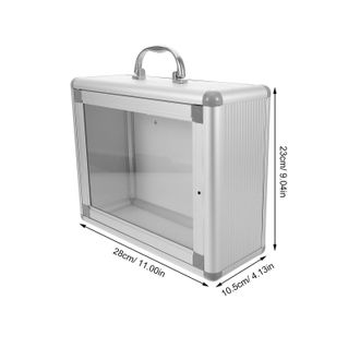 NUOBESTY Wandmontierter Medizinschrank Metall Acryl Platzsparende Medikamentenaufbewahrung f&uuml;r Erste Hilfe und Fundsachen Multifunktionale Aufbewahrungsbox f&uuml;r