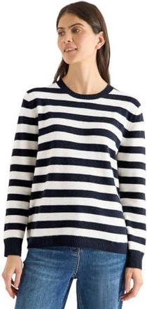 Cecil 3017247 Pull &agrave; Rayures m&eacute;lang&eacute;es, Urban Dark Blue, XS Femme