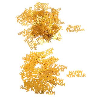 DOITOOL 4 St&uuml;ck Packung Glitzerkonfetti Neujahrskonfetti Gold Party und Festival Dekoration Bastelzubeh&ouml;r f&uuml;r Silvester Feierlichkeiten