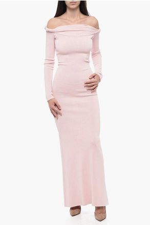 Blumarine Off-the-shoulder Flared Dress with Cut Out Detail Gr&ouml;&szlig;e Xs