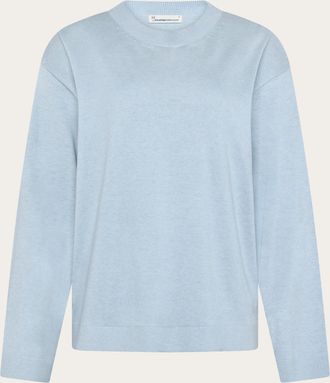 Knowledge Cotton Apparel Damen vegan Pullovermischung Skyway Hellblau