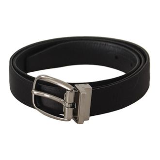 Dolce & Gabbana Luxuri&ouml;ser Seidenlederg&uuml;rtel mit Logoschnalle - - Accessories - Herren - Schwarzk - ONE SIZE