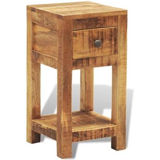 vidaXL Table de chevet avec 1 tiroir Bois massif de manguier Vidaxl
