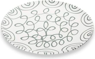 Gmundner Keramik Platzteller, Durchmesser: 32 cm, Graugeflammt, handgemachte Keramik aus &Ouml;sterreich