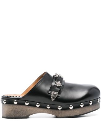 Toga Archives mules en cuir 45 mm - Noir