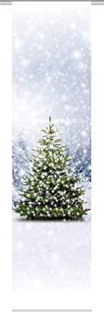 Home Fashion Home fashion Weihnachtsbaum Schiebevorhang, Stoff, grün, 245 x 60 x 0,1 cm
